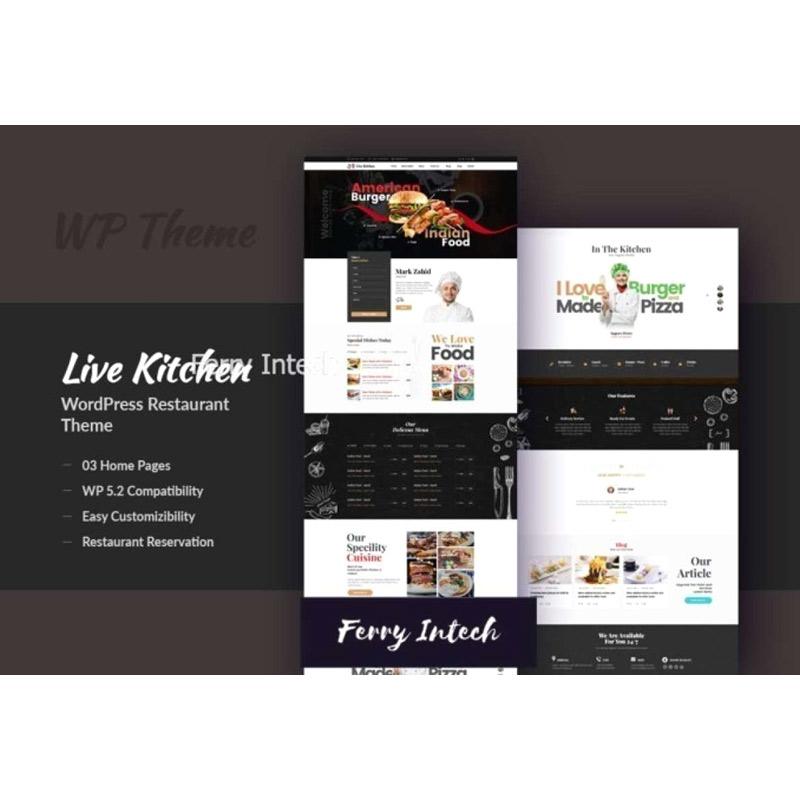 Promo LIVEKITCHEN RESTAURANT CAFE WORDPRESS THEME Diskon 10% di Seller Ferry Intech - Jagakarsa ...