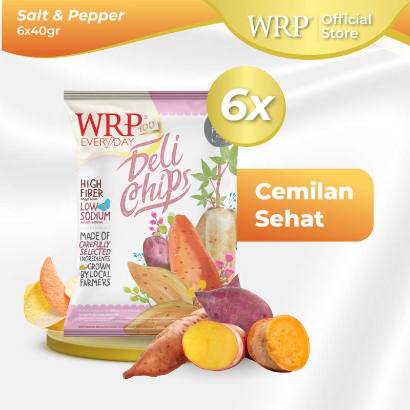 Promo WRP Delichips Salt & Pepper Bundle Keripik [6 pcs/ 40g] Diskon 20 ...