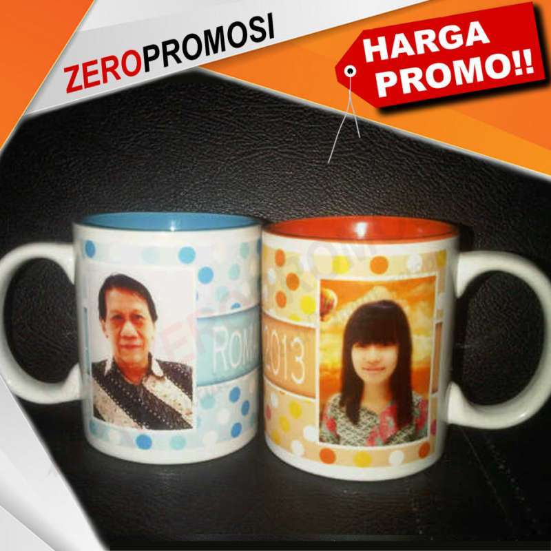 Promo Mug warna dalam cetak custom foto dan logo Diskon 2% di Seller ...