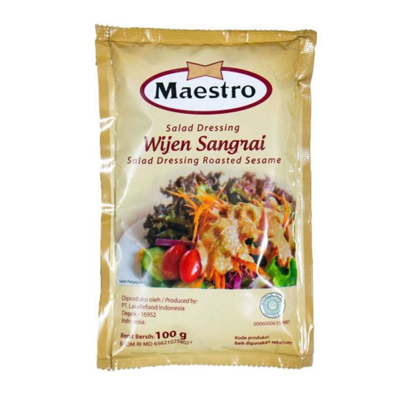 Jual MAESTRO Roasted Sesame Sauce 100g - Saus Wijen Sangrai Kemasan ...
