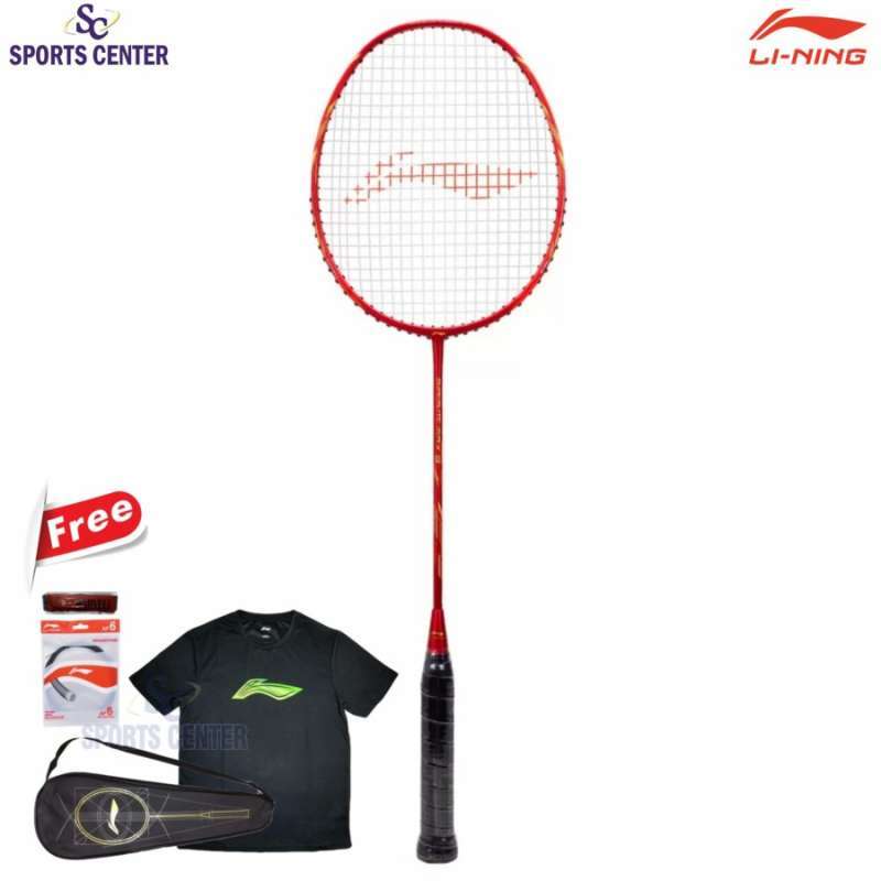 Jual Set Raket Badminton Lining Superlite Max 9 Red Gold Di Seller ...