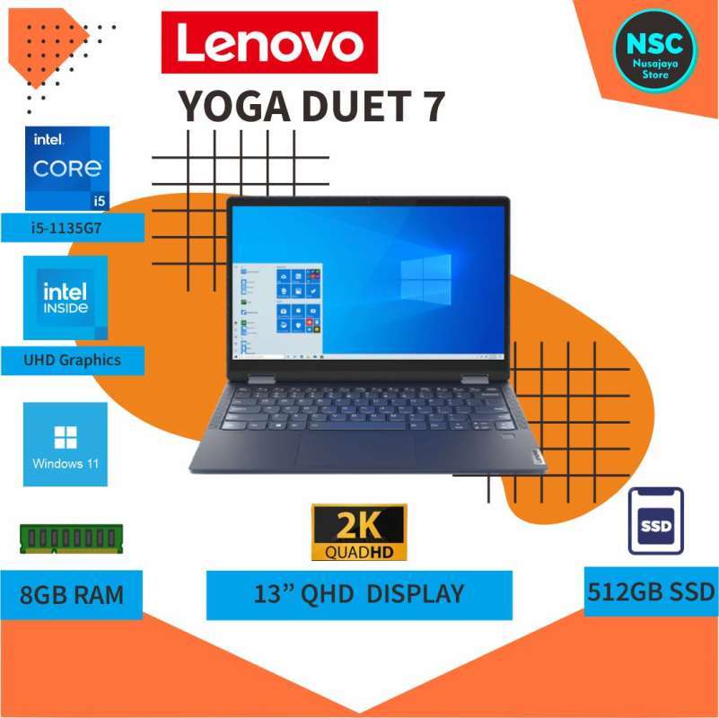 Jual Lenovo Yoga Duet 7 7mid I5 1135g7 8gb 512ssd W11 Ohs 13wqhd Touch Pen Di Seller Hardware