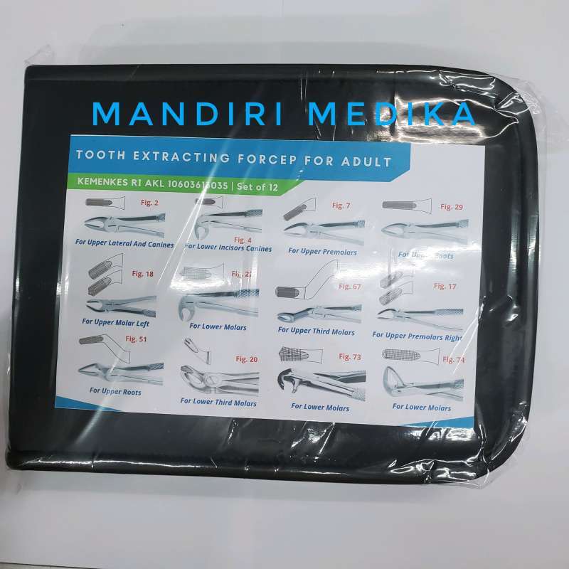 Jual Tang Gigi Dewasa Set Isi 12 Tooth Extracting Forcep Original Marwa ...