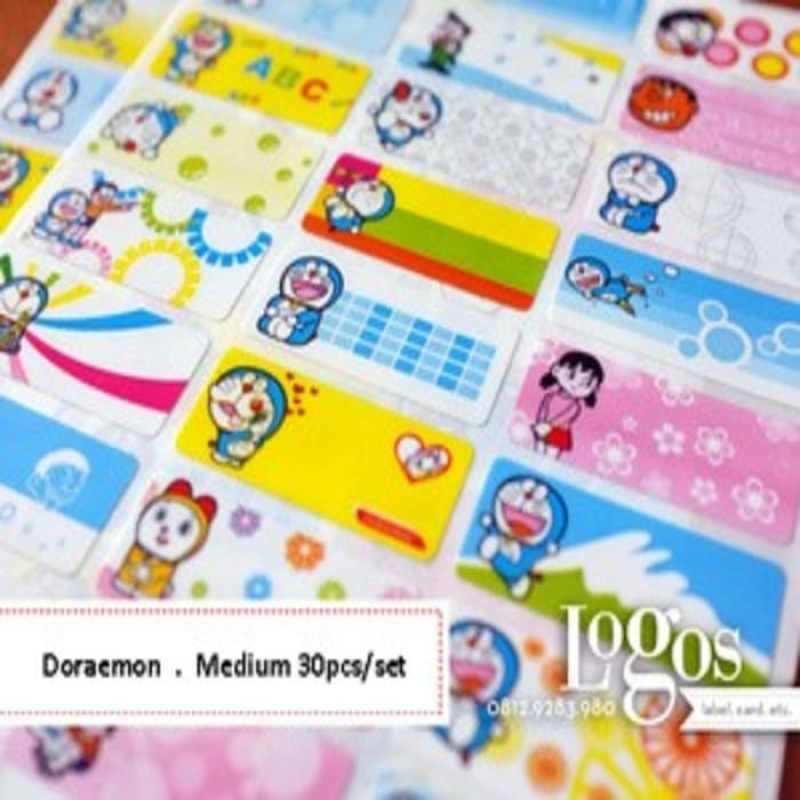 Promo Doraemon Sticker MEDIUM Name Label. Stiker karakter Nobita ...