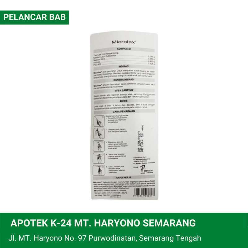 Jual Microlax Gel 5 Ml Untuk Mengatasi Sembeli/ Susah Bab/pencahar ...