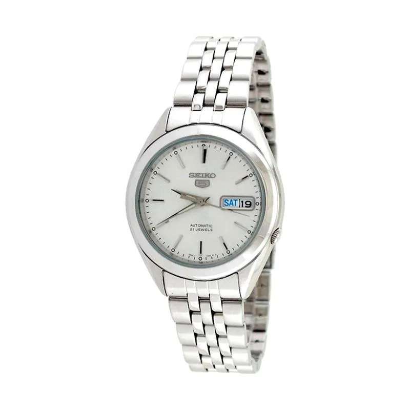Jual Seiko 5 Automatic Silver Dial Man Stainless Jam Tangan Pria ...