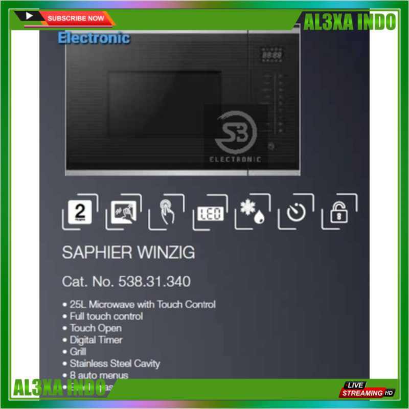 Jual Hafele Paket-10 Saphier Winzig Built-In Microwave Oven 20 Liter di ...