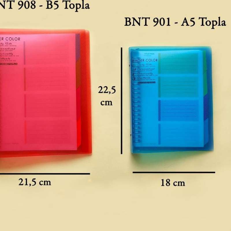 Jual Topla Color Binder Note Buku Tempat File Loose Leaf Besar Kecil Di ...