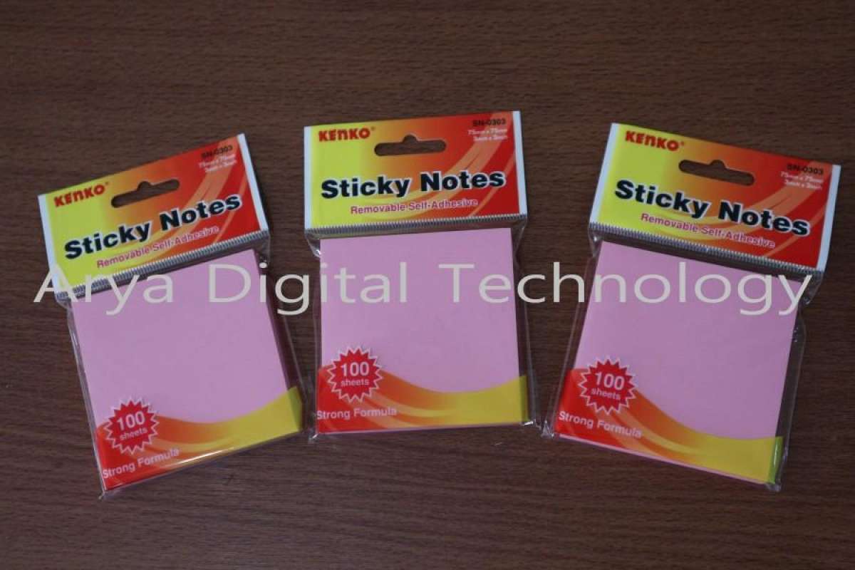 Promo Sticky Notes Post It SN 0303 Pink Kenko Stick Note Label Memo ...