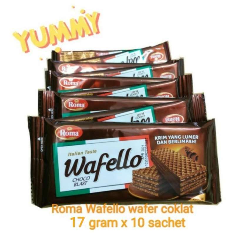 Jual Wafello Choco Roma. isi 10bks/rcg. (Roma Wafer/Wafer Roma) Halal ...