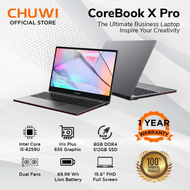 Jual Chuwi CoreBook X Pro Laptop 15.6 inch Intel Core i5-8259U 8GB ...