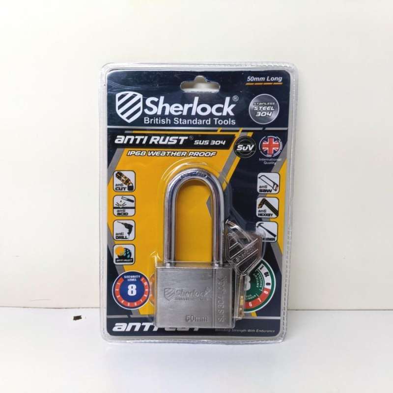 Jual Gembok 50mm Panjang Stainless Steel 304 Sherlock Anti Rust Di ...