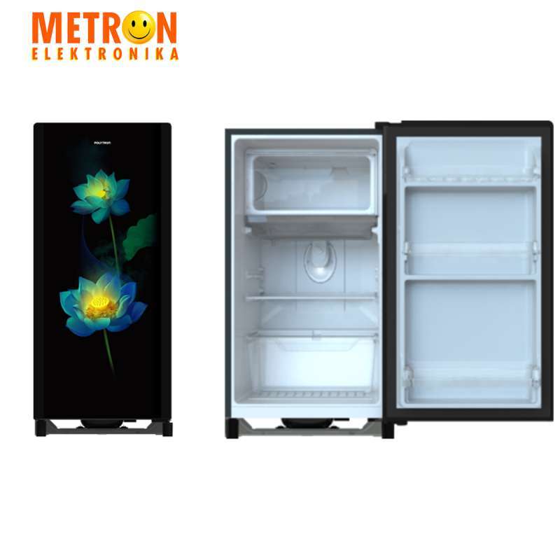 Jual POLYTRON PRA 16 O LX - BLACK BUNGA BIRU KULKAS 1 PINTU 160 LT ...