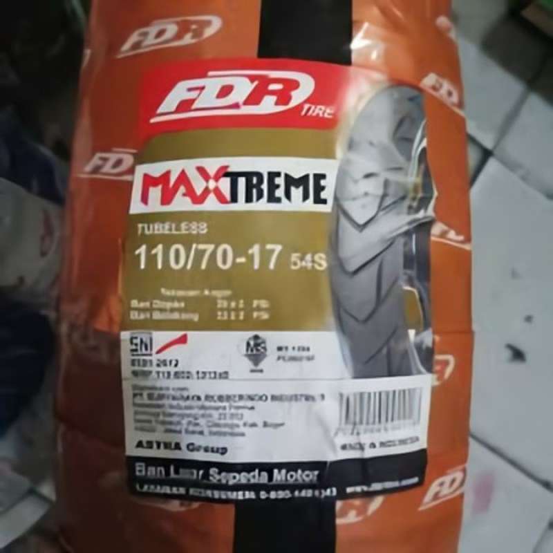 Jual Paket Ban Tubles Motor Batangan Fdr Maxtreme 110/70 - 130/70 Ring ...