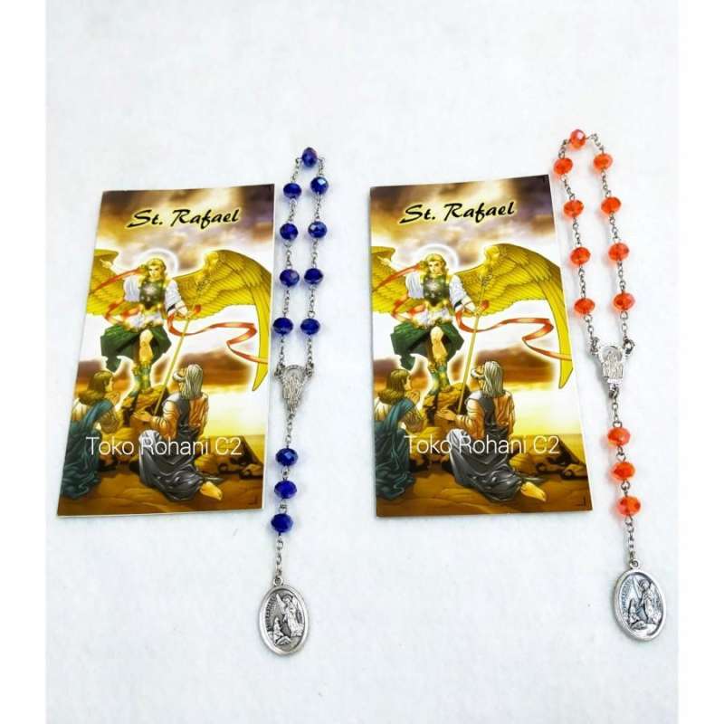 Jual Rosario Santo Rafael 6mm (rosario + Kartu Doa Santo Rafael ...