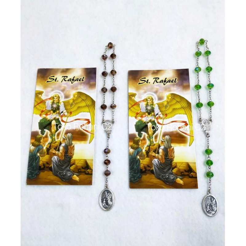 Jual Rosario Santo Rafael 6mm (rosario + Kartu Doa Santo Rafael ...