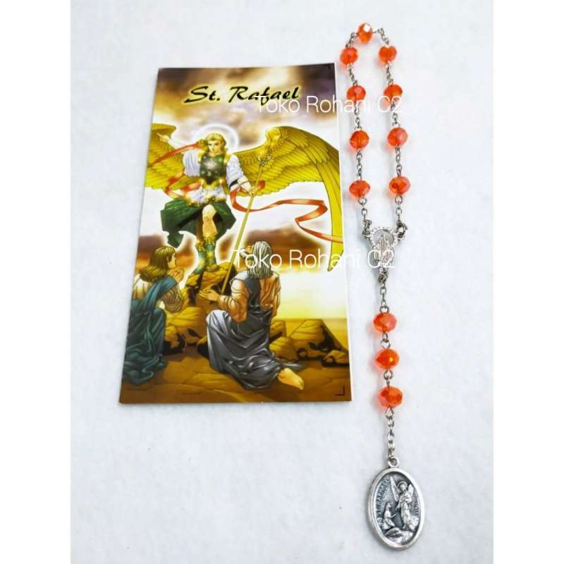 Jual Rosario Santo Rafael 6mm (rosario + Kartu Doa Santo Rafael ...