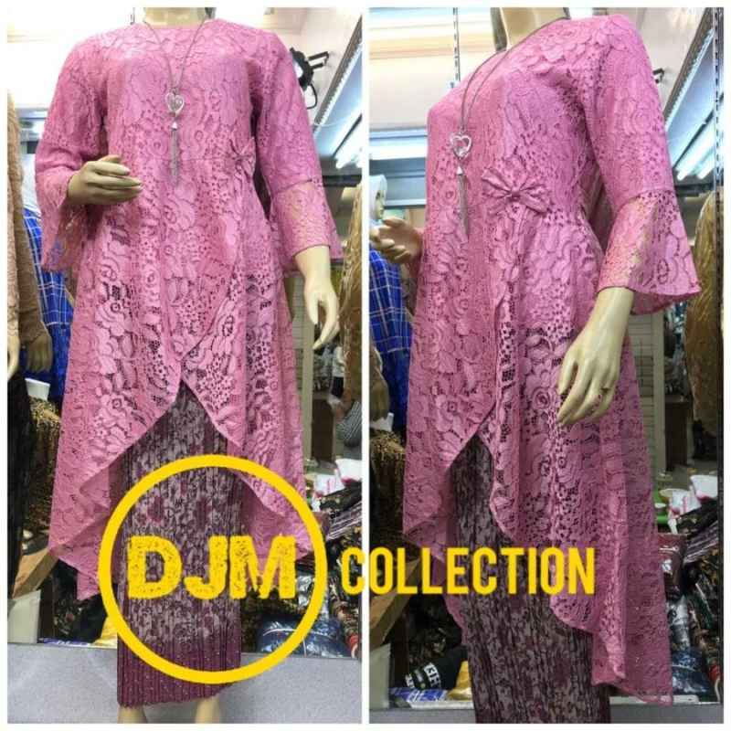 Jual Stelan Kebaya Brokat Long Pink Dan Aneka Warna Lain Di Seller ...