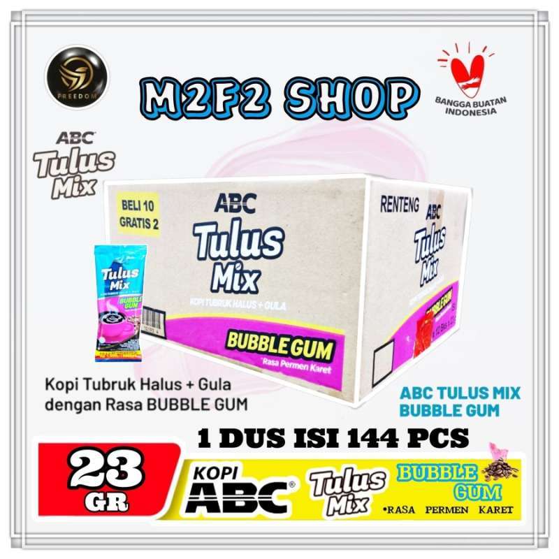 Jual Kopi Hitam ABC Tulus Mix Bubble Gum Sachet - 23 gr (Kemasan Karton ...