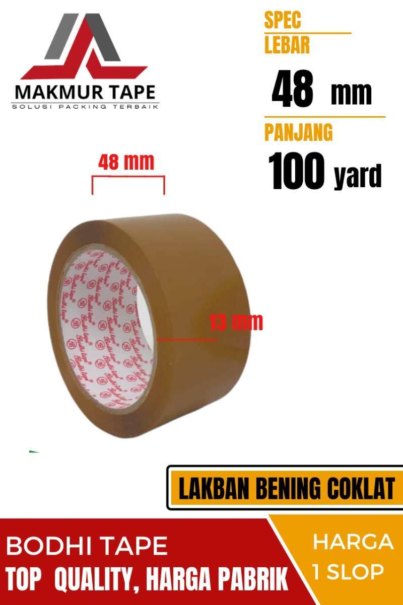Promo Lakban Bening Coklat Bodhi Tape Uk 48mm X 100yard 1 Slop Isi 6 Roll Diskon 25% Di Seller ...