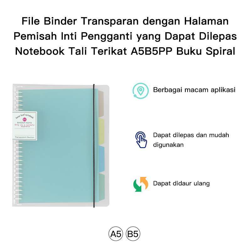 Jual File Binder Transparan dengan Halaman Pemisah Inti Pengganti yang ...