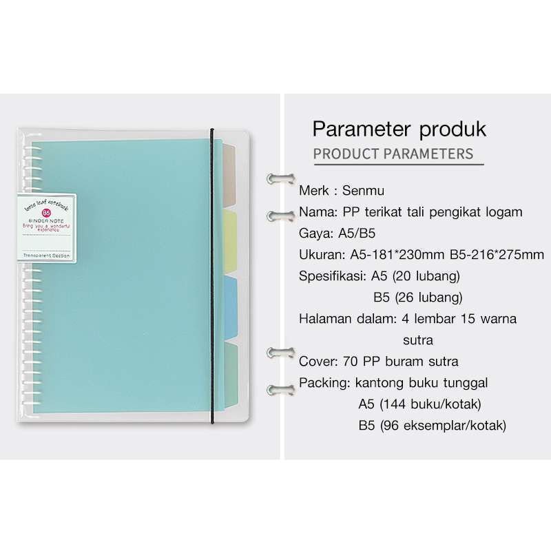 Jual File Binder Transparan dengan Halaman Pemisah Inti Pengganti yang ...
