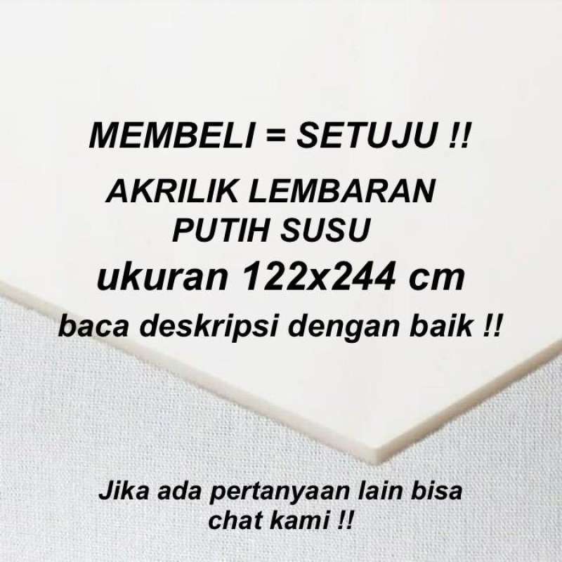 Jual Acrylic / akrilik sheet / lembaran putih susu 4mm di Seller tristar eka pratama - Kalideres ...