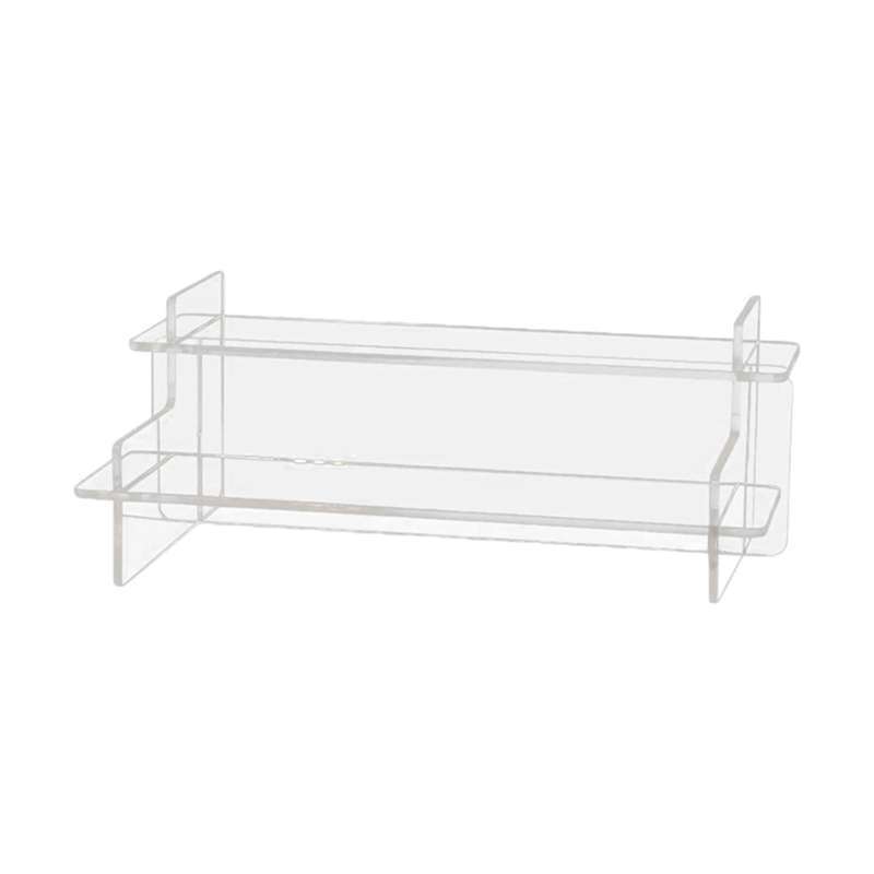 Jual 2x Clear Multi Ladder Acrylic Rack Makeup Car Display Riser Shelf ...