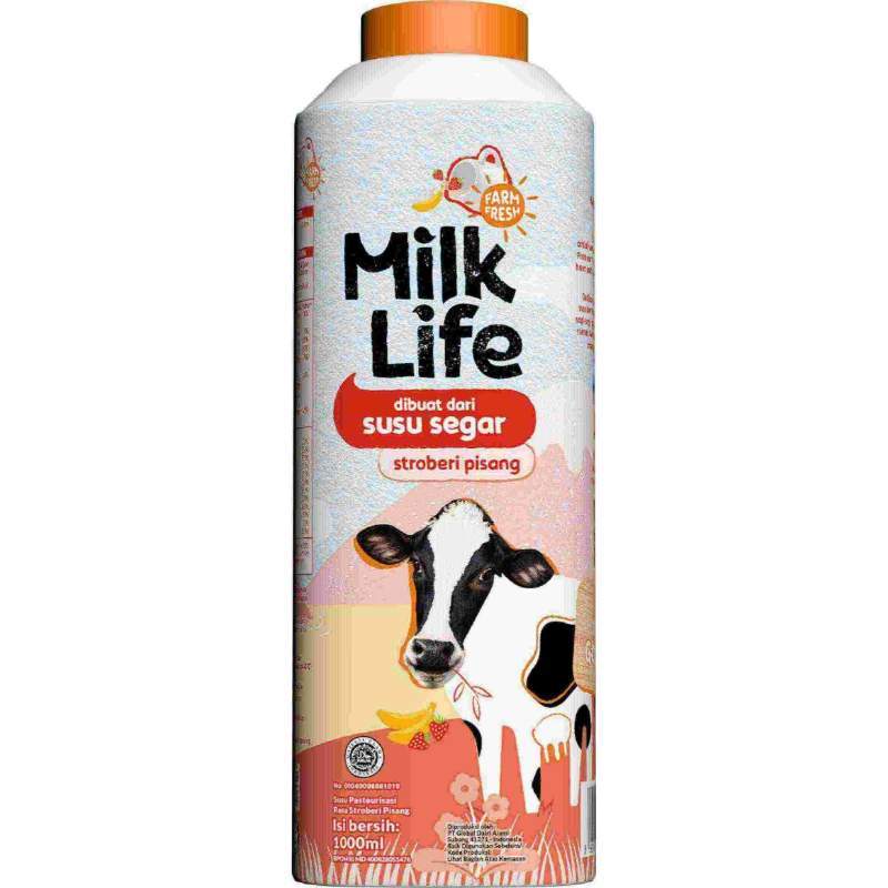 Promo Milklife Fresh Stroberi Pisang [1000 Ml] Diskon 4% Di Seller ...