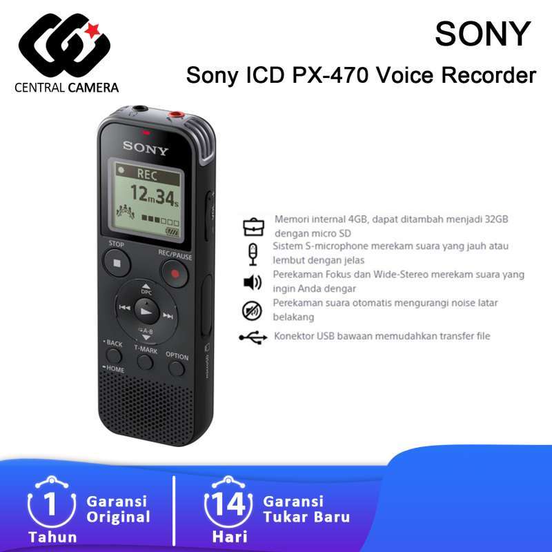 Promo Sony Icd-px-470 Voice Recorder Diskon 18% Di Seller Central ...