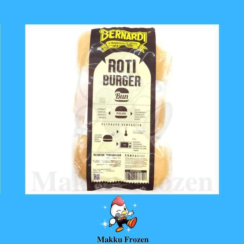 Jual Bernardi Roti Burger (Roti burger polos), Makanan beku HALAL Roti ...