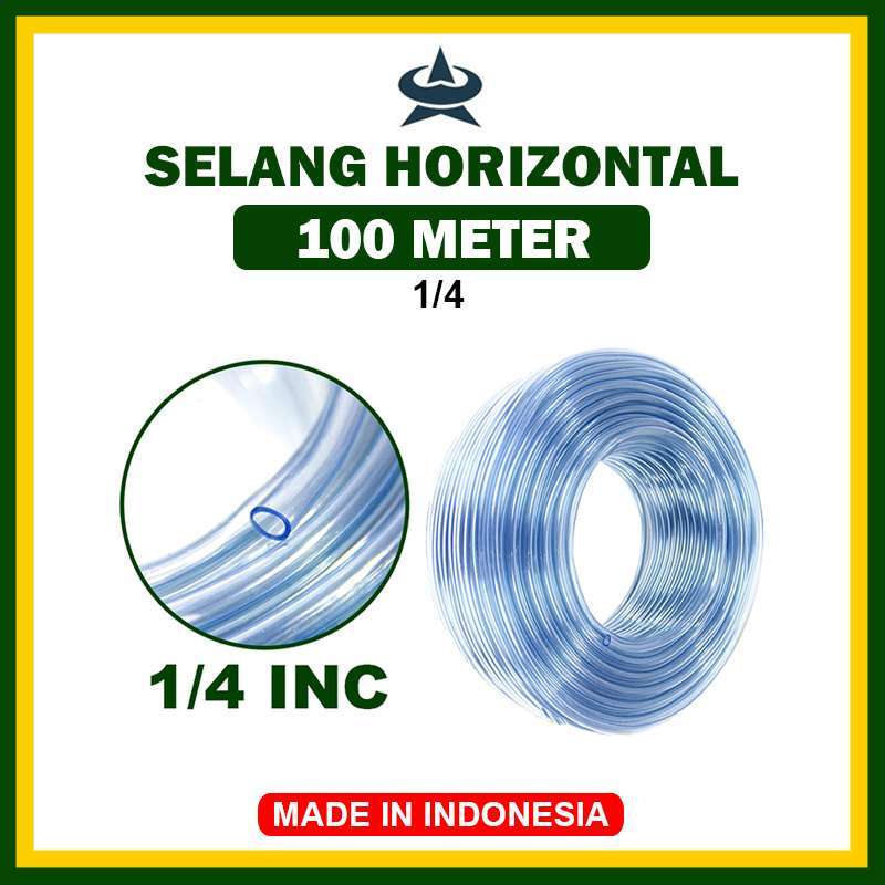 Promo SELANG AIR 1/4 INC 100 METER 1 ROLL / SELANG TRANSPARAN KECIL ...