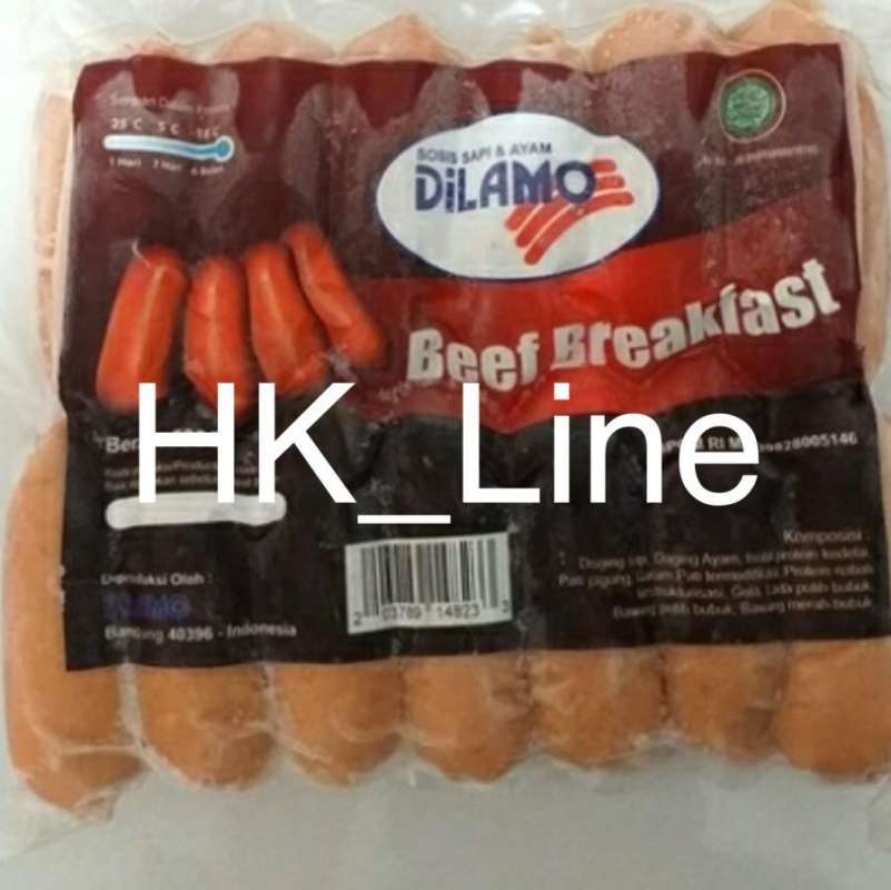 Jual Sosis Sapi Breakfast/Beef Brrakfast Dilamo 500Gr di Seller HK LINE ...