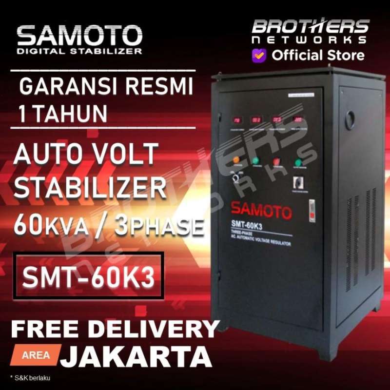 Jual STABILIZER SAMOTO SMT 60K3 60KVA 3PHASE utk rumah / gedung ...