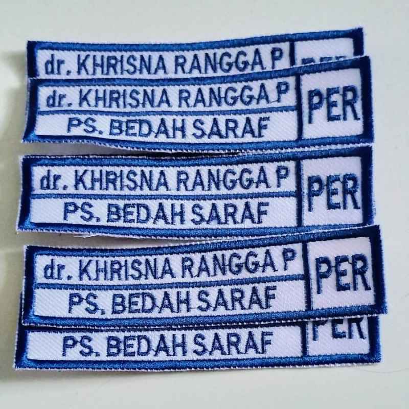 Jual Patch Bordir Nama Dua Tingkat Custom di Seller TULUS EMBROIDERY ...