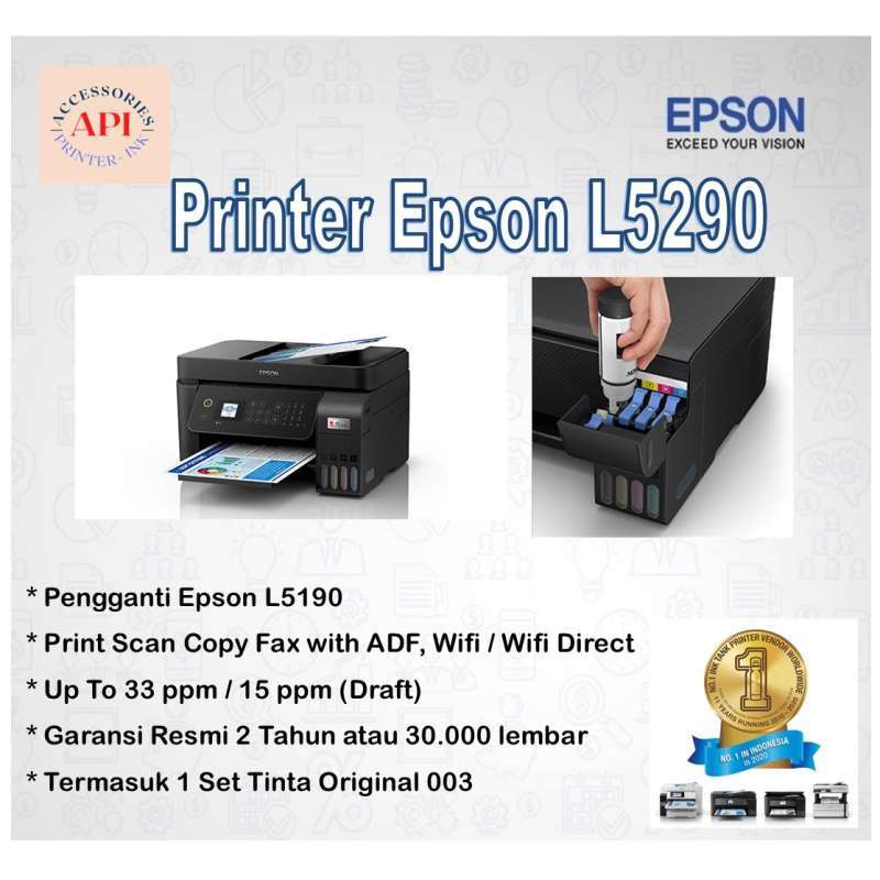 Jual Tinta Printer Epson L5290 Original Murah - Harga Diskon Juni 2024 ...