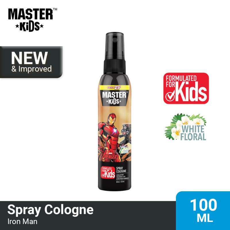 Jual Master Kids Spray Cologne Iron Man Botol 100ml di Seller Kino Baby ...