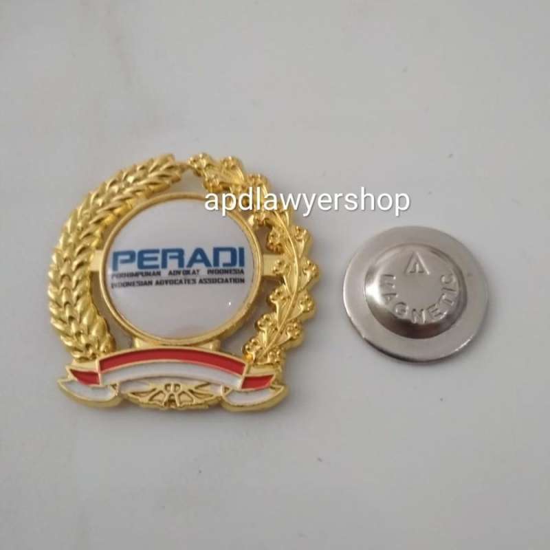 Jual Pin Bross Pin Wing Lencana Peradi Advokat Pengacara Magnet ...