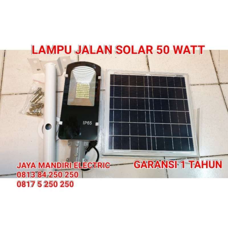 Jual Lampu Jalan Led Solar Cell Panel 50w Pju Tenaga Surya 50watt 50