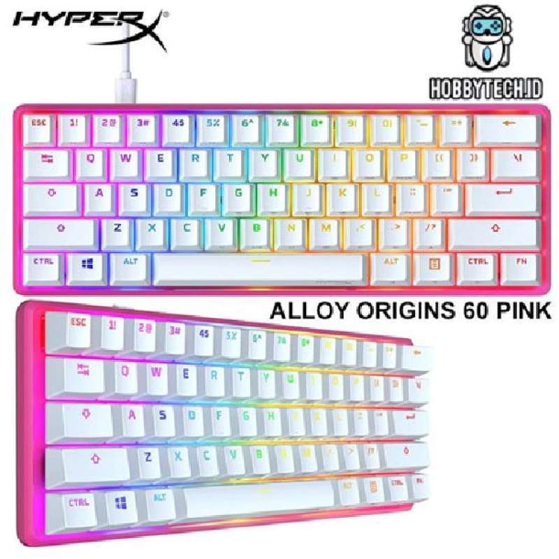 Jual HyperX Alloy Origins 60 Pink Mechanical Gaming Keyboard - 60% ...