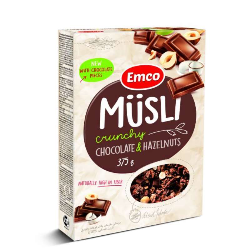 Promo Emco Crunchy Musli Chocolate & Hazelnuts [375 g] Diskon 11% di ...
