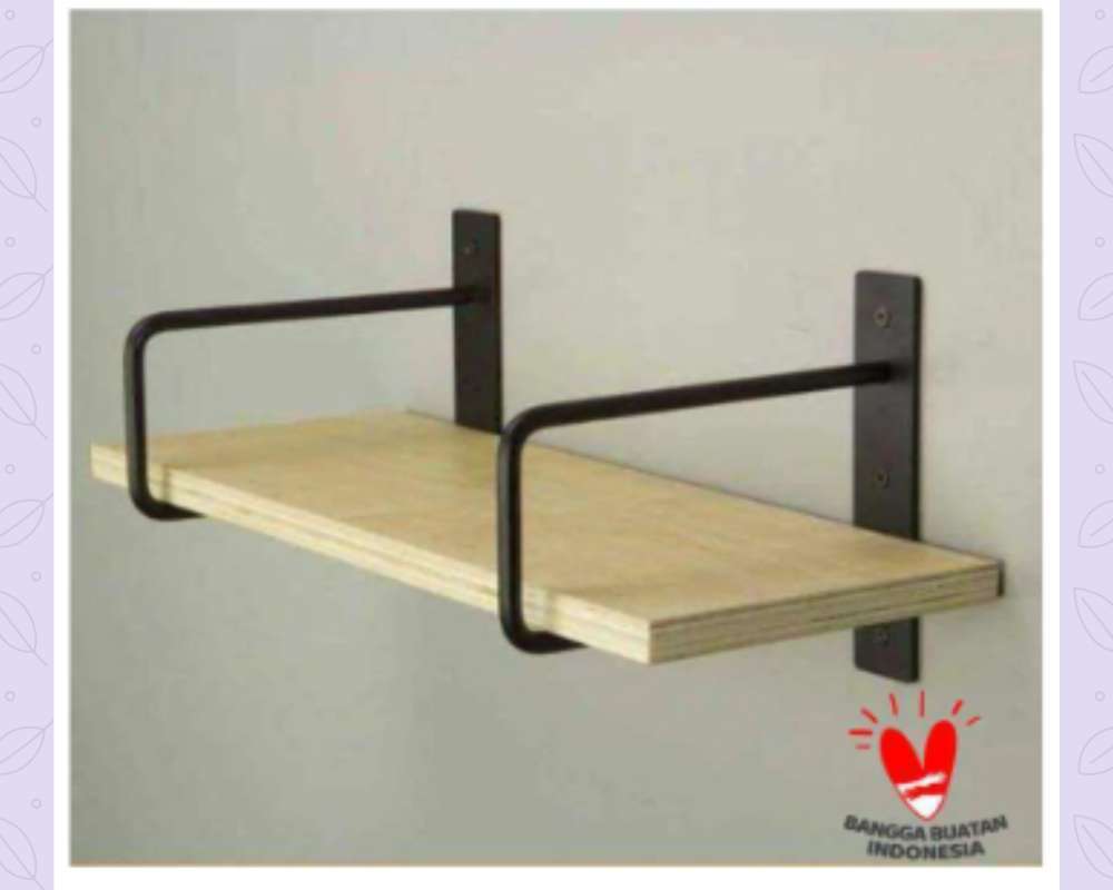 Promo Set Rak Dinding Siku Besi Ambalan Hambalan Minimalis Simple ...