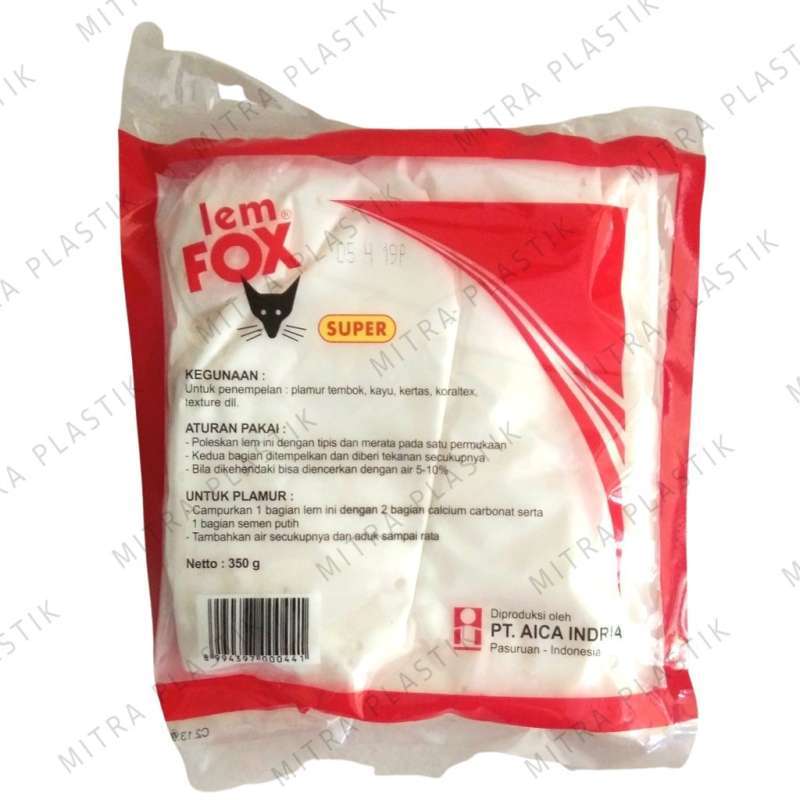 Jual Lem Fox Putih 350g Lem Fox Super Lem Putih PVAc Lem Kayu Lem ...