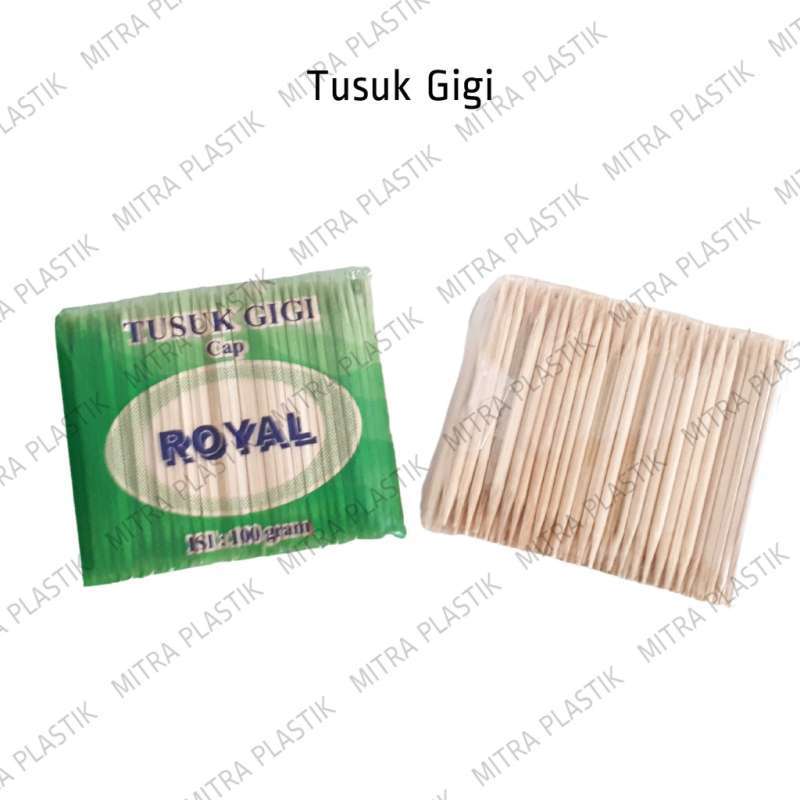Jual Tusuk Gigi Royal 100 Gram Tusuk Buah Bambu Toothpick di Seller ...