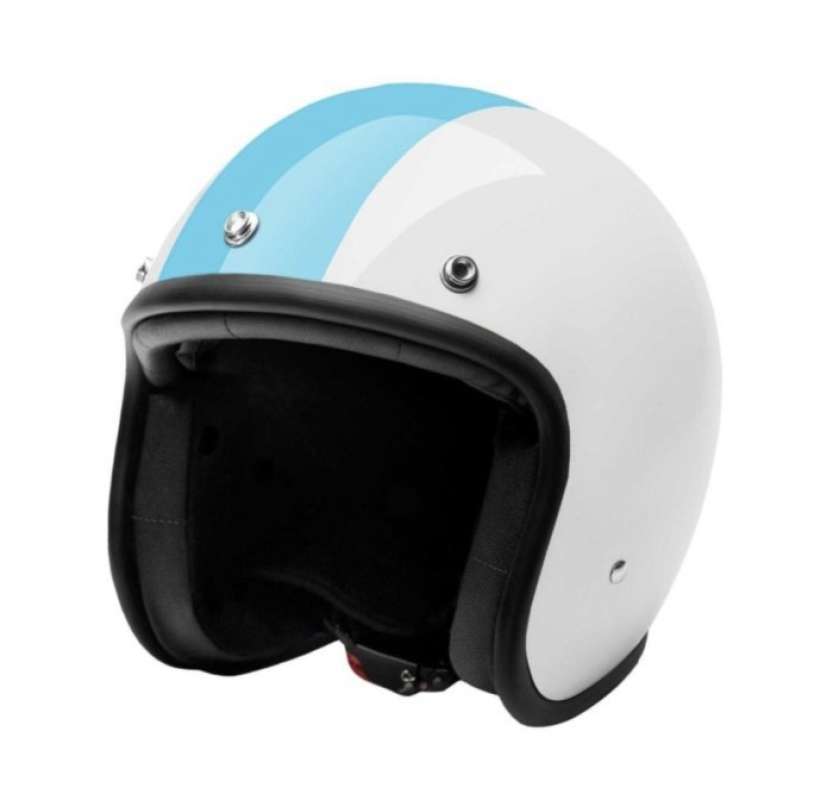 Jual Zulu Helmet Helm Retro Half Face Viper White Rubber Sni - M Di ...