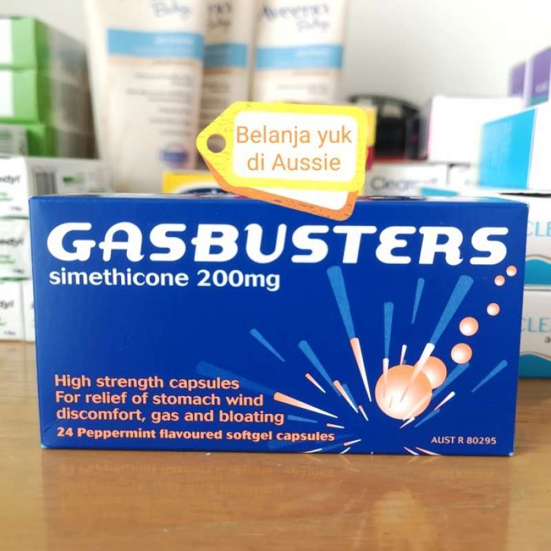 Jual GASBUSTERS (Obat Sakit Kembung) 200mg - 24 Peppermint Flavour ...