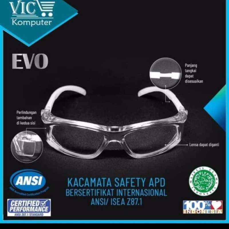 Jual kacamata safety - kacamata apd model sporty di Seller Aksara_STORE - Wanajaya, Kab. Bekasi ...