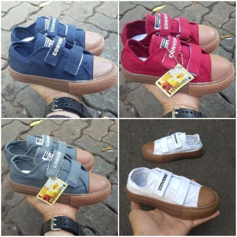 Jual Sepatu All Star Converse Chuck Taylor/CT Perekat/Velcro Sol Gum ...