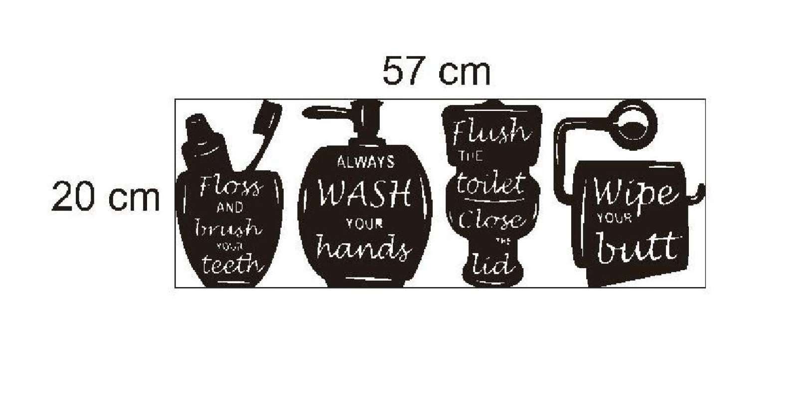 Jual Wall Sticker Toilet Bathroom Rule Dekorasi Dinding Toilet Kamar ...