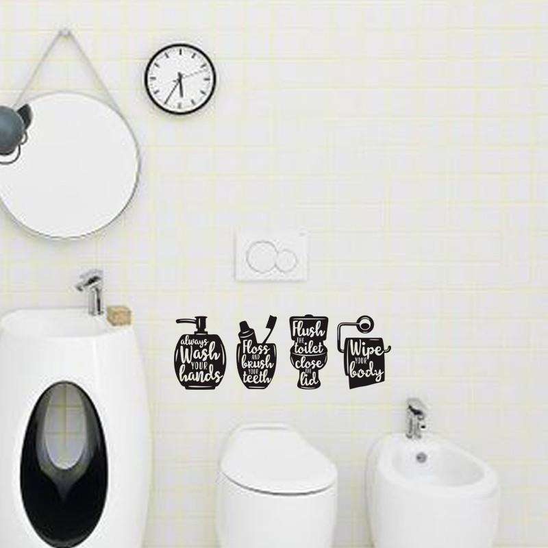 Jual Wall Sticker Toilet Bathroom Rule Dekorasi Dinding Toilet Kamar ...